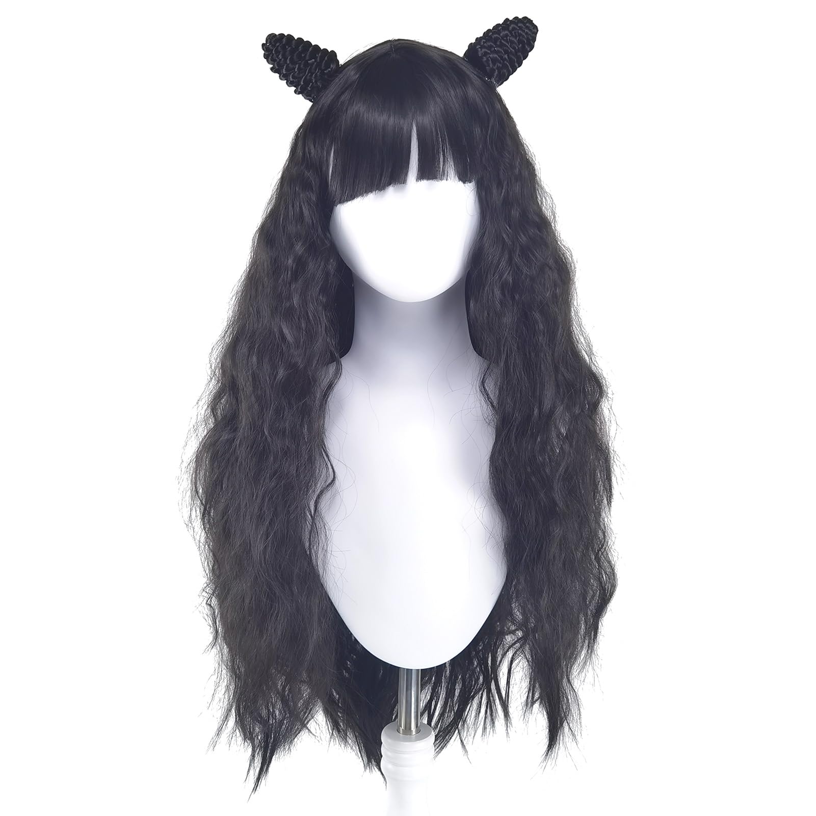 long black wavy cosplay wig