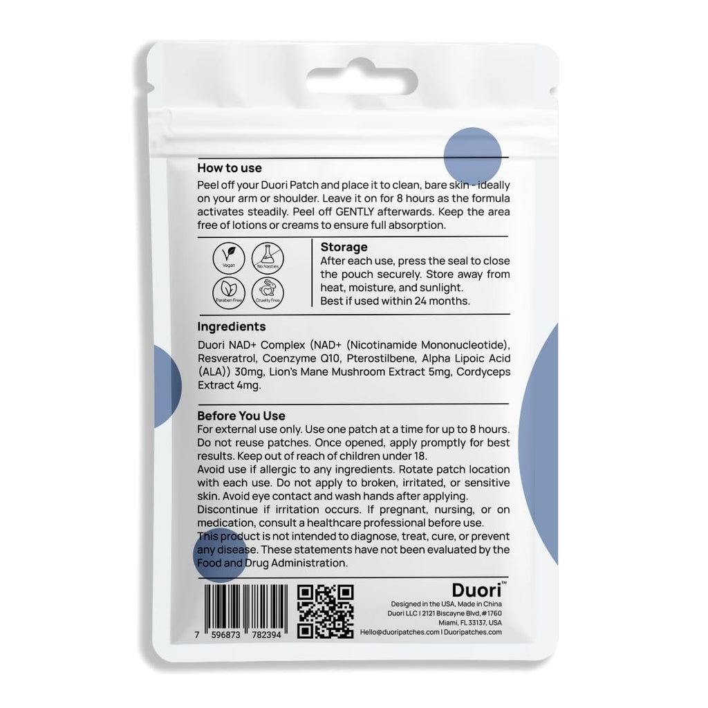 Long-lasting antioxidant benefits patch