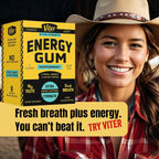 Long-lasting energy gum for athletes