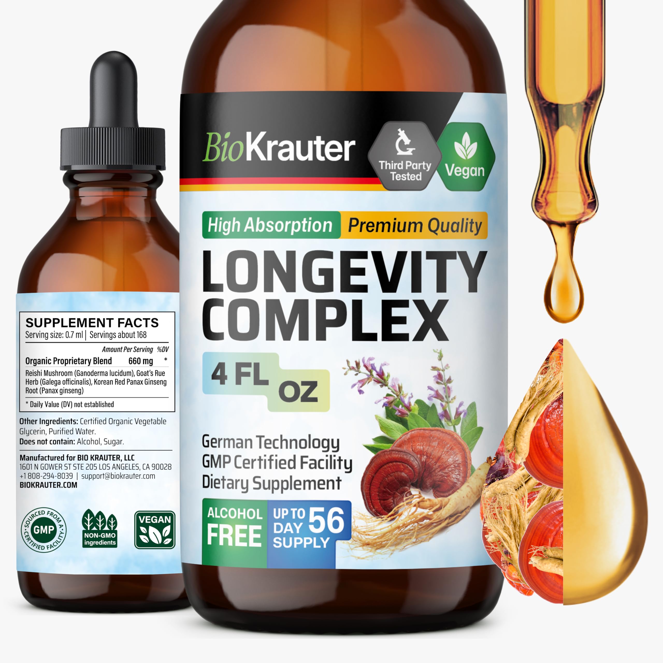 Longevity Complex mushroom tincture benefits