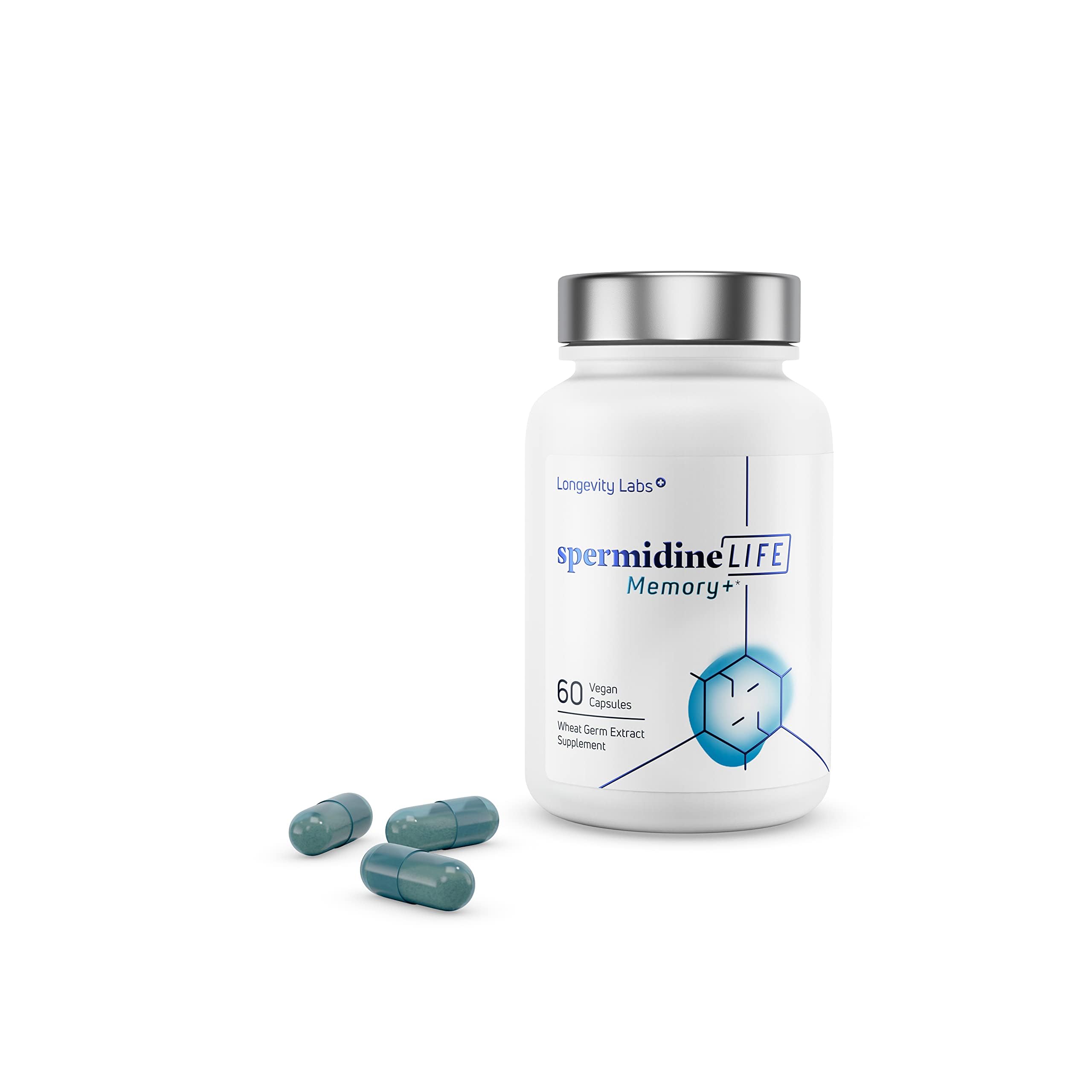 LONGEVITY LABS spermidineLIFE Memory+ 1300mg Supplement, 60 Vegan Capsules | Plant-Based Formula for Cognitive Wellness, Blended Vitamin & Mineral - 2