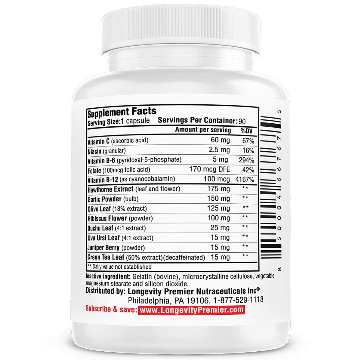 Longevity Premier vitamin capsules