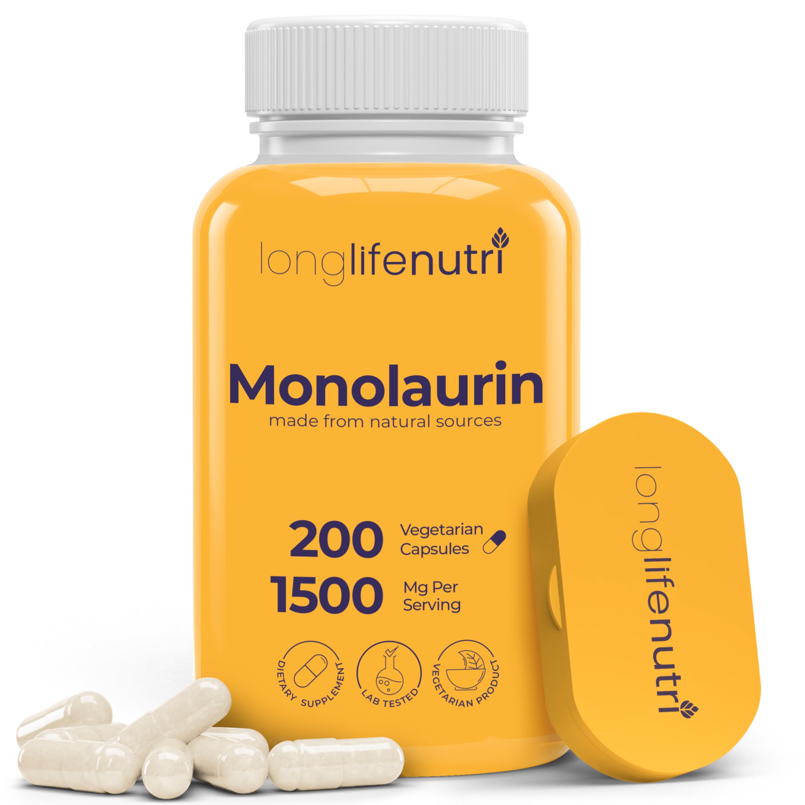 LongLifeNutri Monolaurin 1500mg capsules