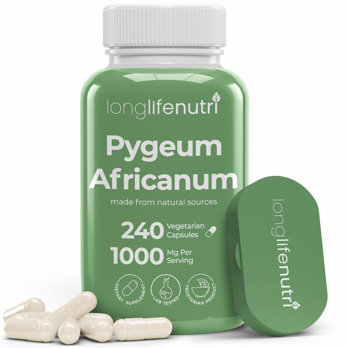 LongLifeNutri Pygeum bark extract capsules