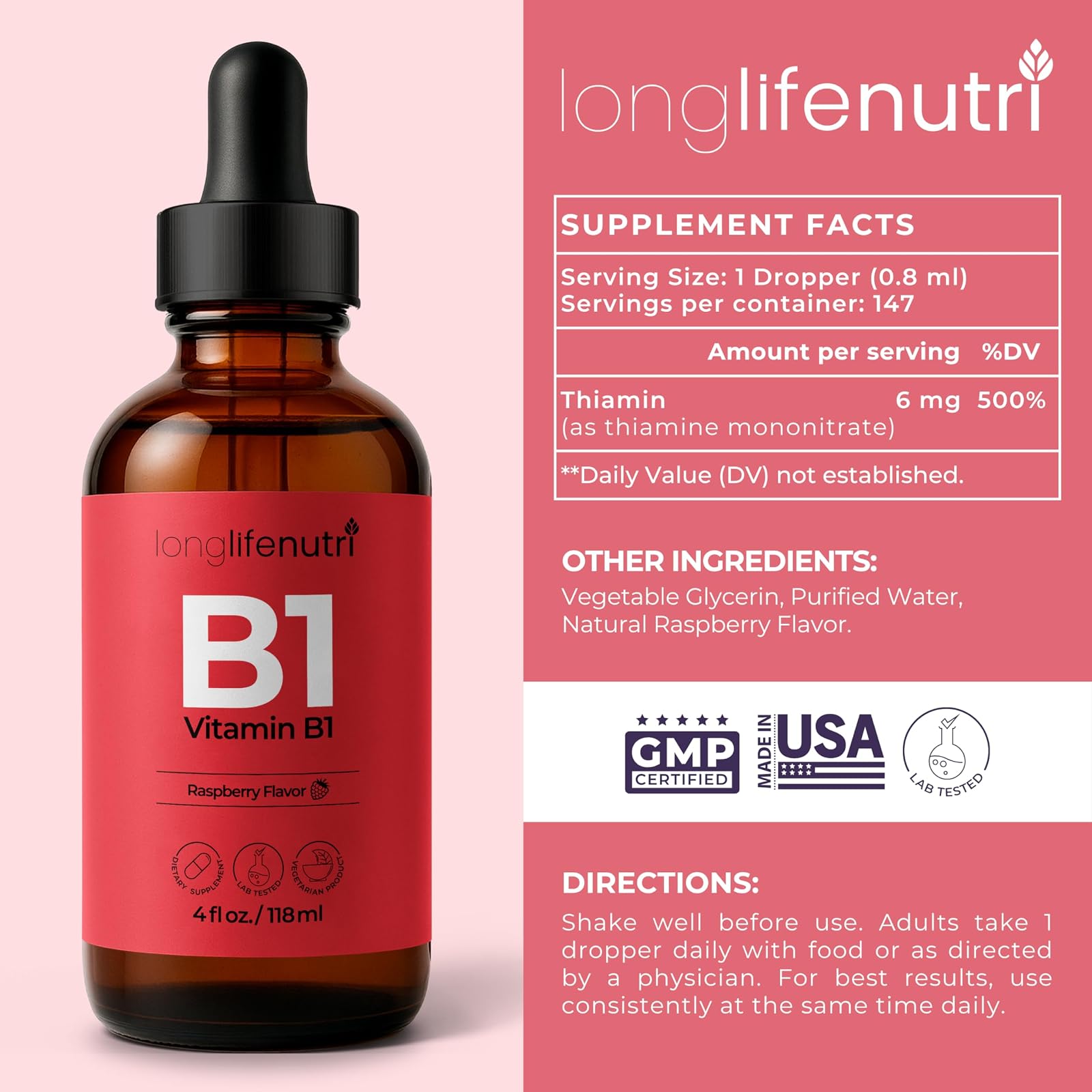 LongLifeNutri vitamin B complex support