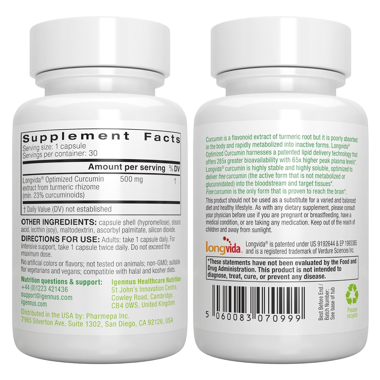 Longvida Curcumin for joint health