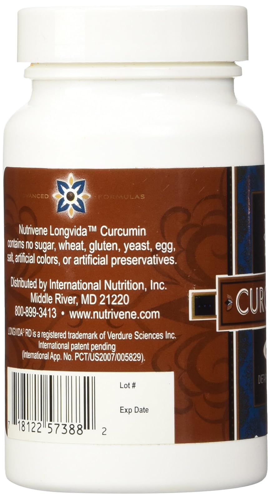 Longvida curcumin for joint support
