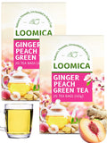 LOOMICA ginger peach green tea bags