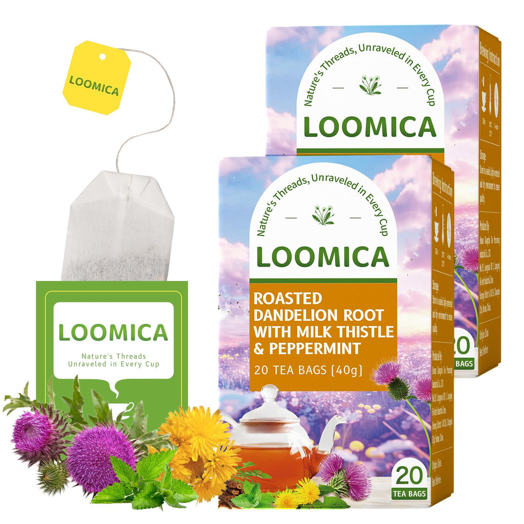 LOOMICA roasted dandelion root tea bags