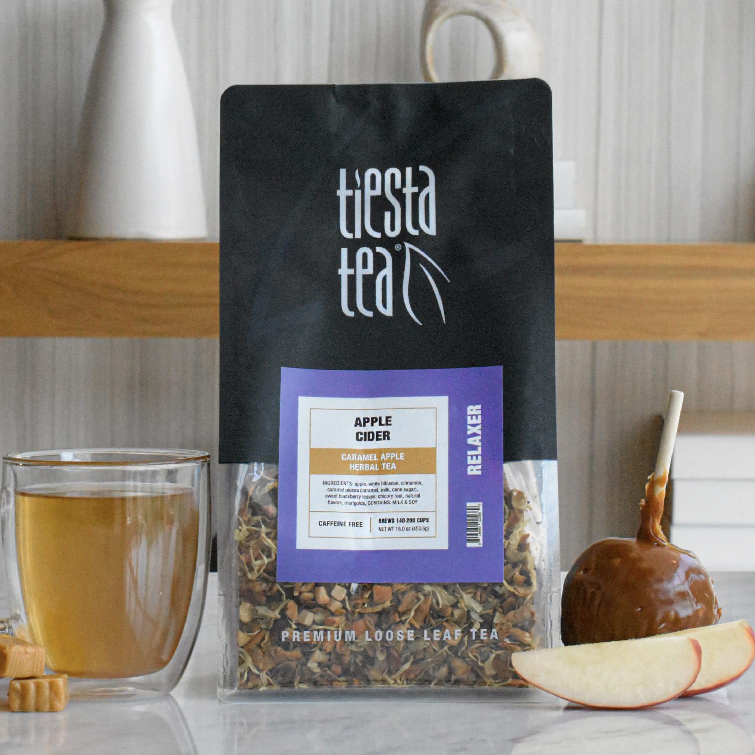 loose leaf caramel apple herbal tea