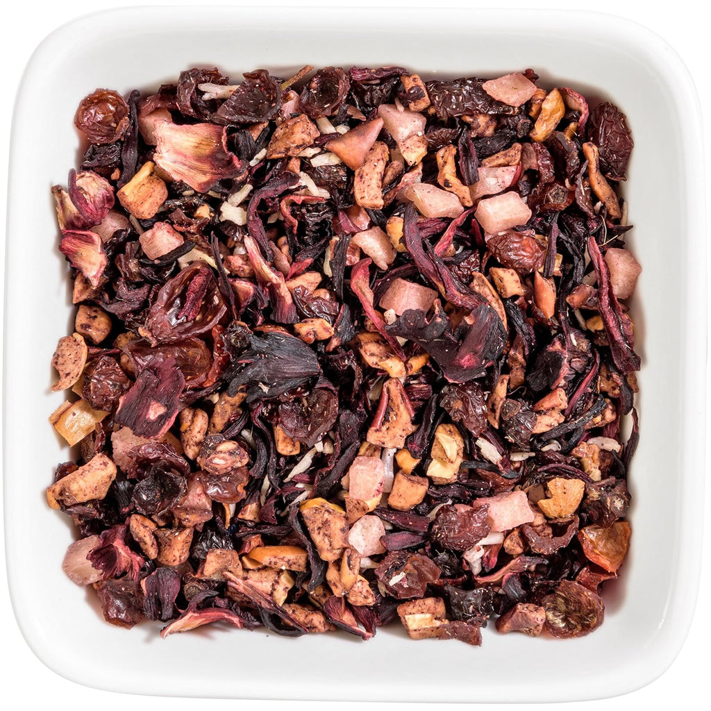 Loose leaf ginger tea infusion