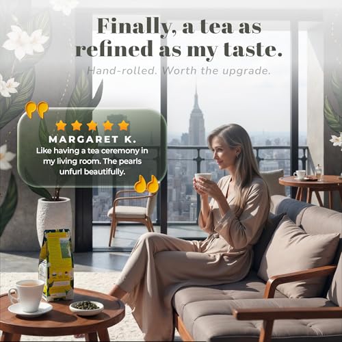 loose leaf green tea pearls