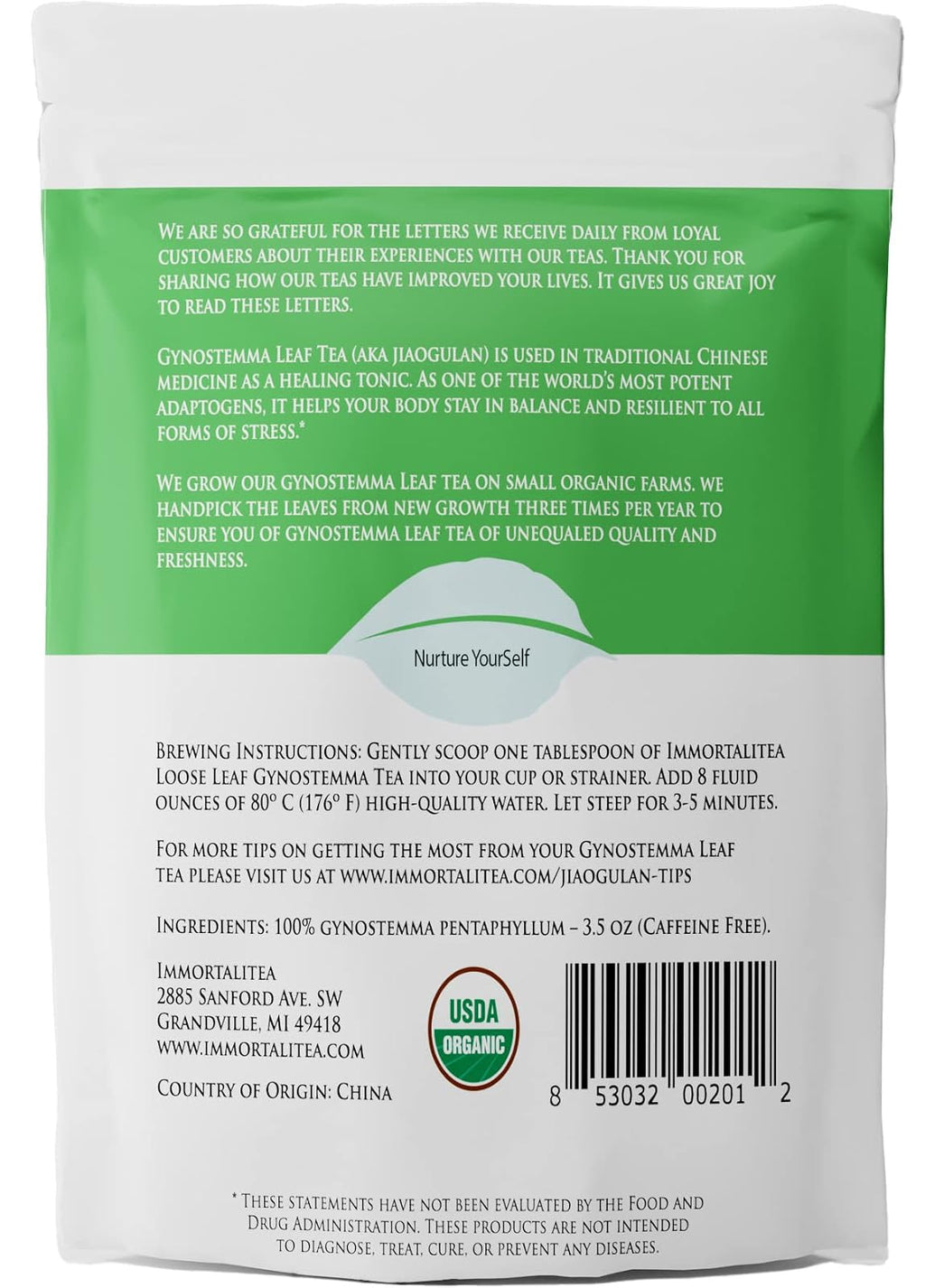 loose leaf Gynostemma tea for wellness