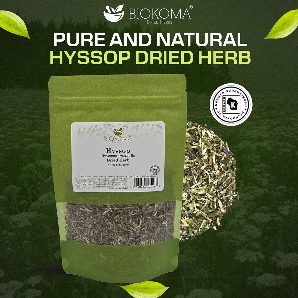 loose leaf hyssop herbal infusion