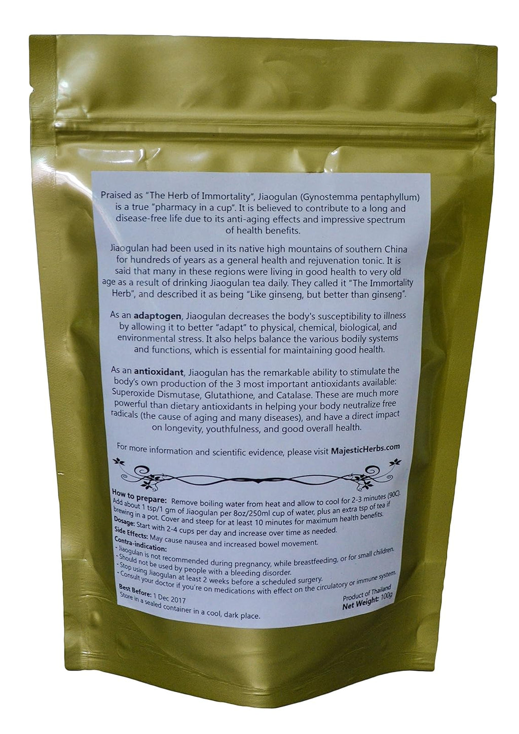 Loose leaf Jiaogulan herbal tea