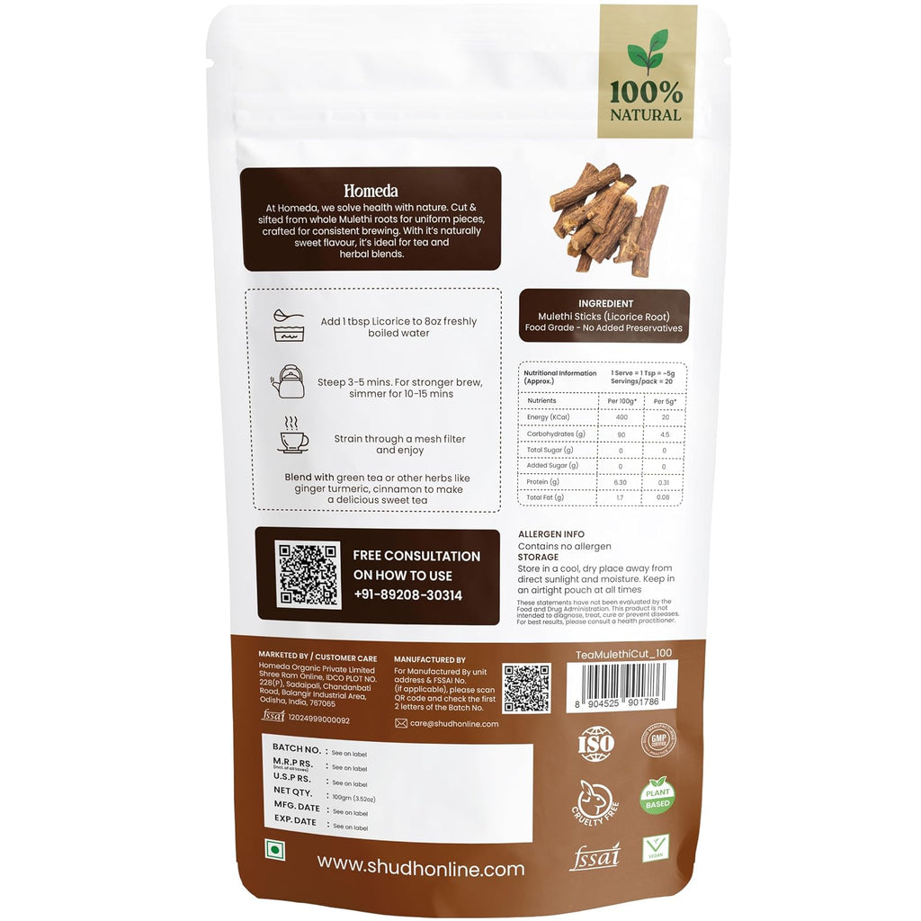 Loose leaf licorice root herbal infusion