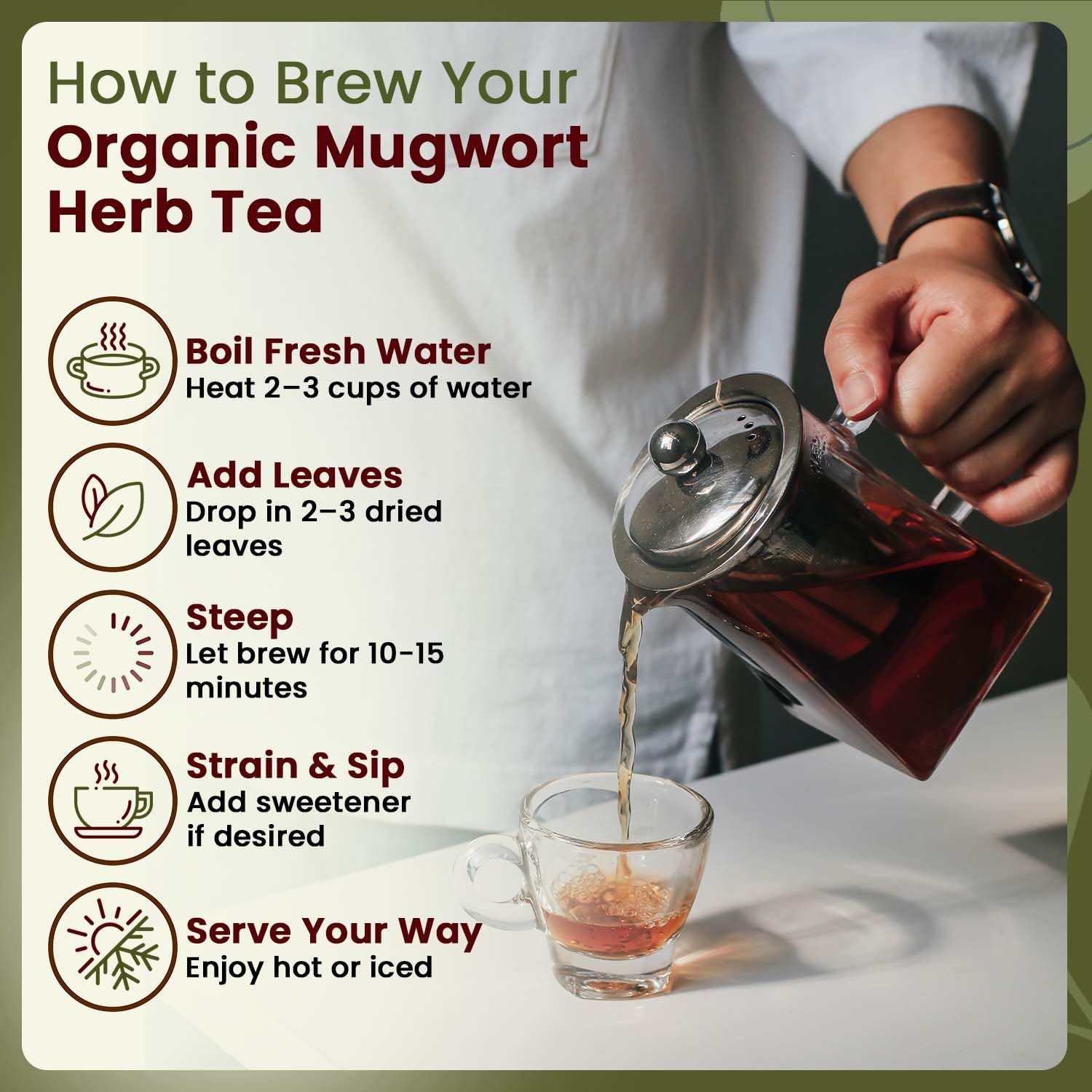 loose leaf mugwort for brewing