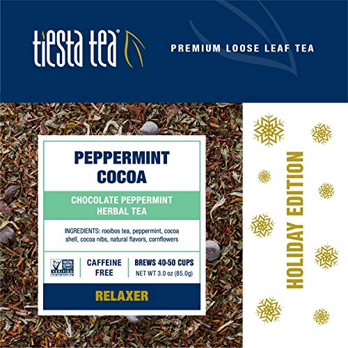 loose leaf peppermint cocoa tea blend
