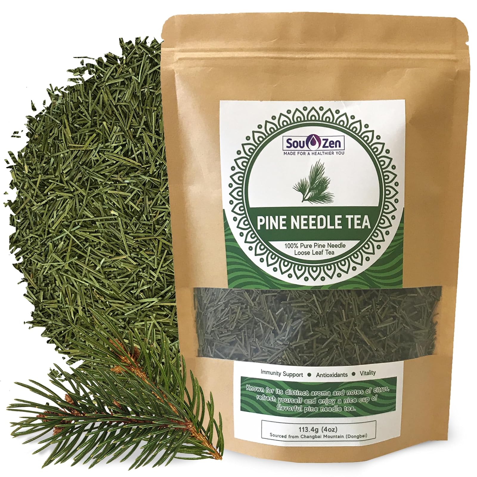 loose leaf pine needle tea