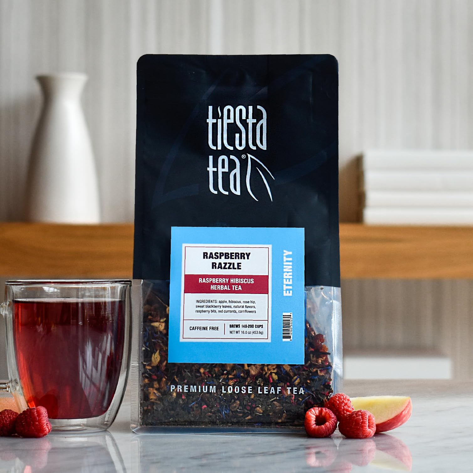loose leaf raspberry herbal tea blend