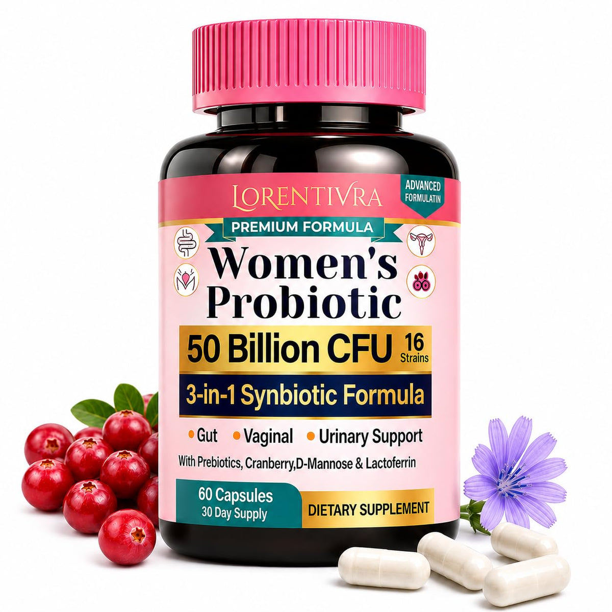 Lorentivra women's probiotics capsules