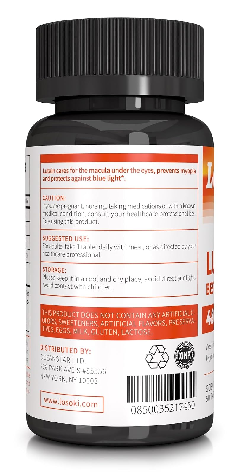 Losoki Lutein 60 tablets dietary supplement