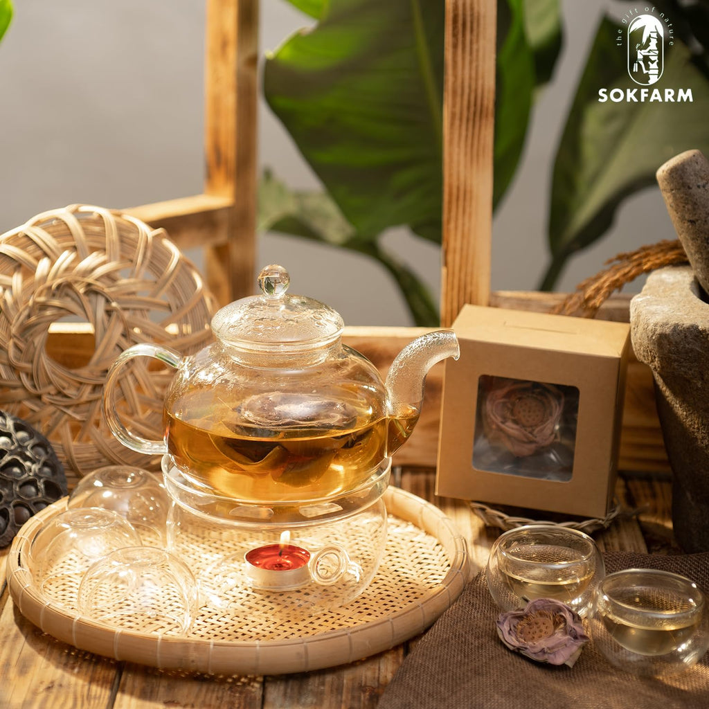 Lotus flower tea gift set