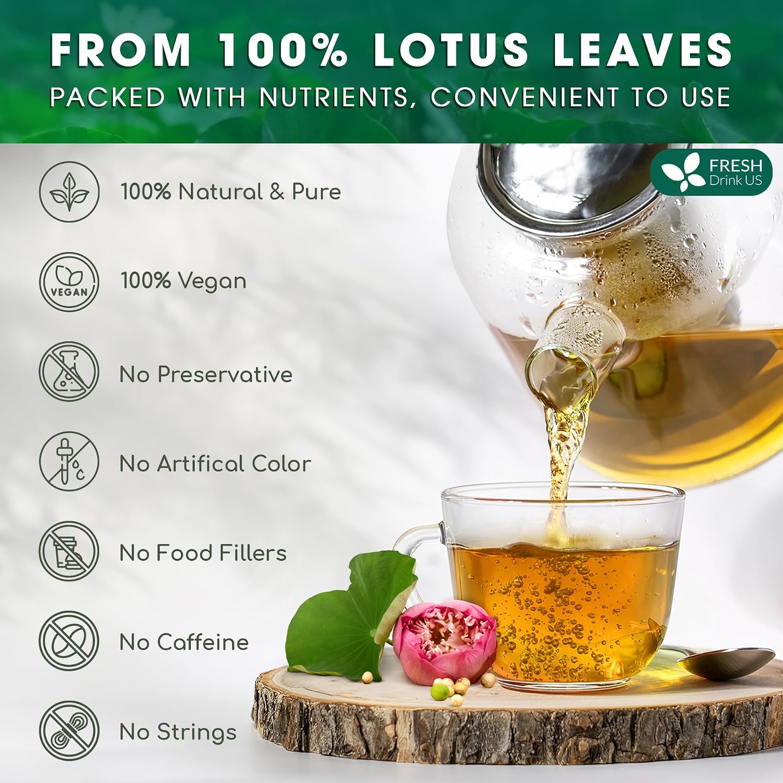 Lotus leaf tea for wellness