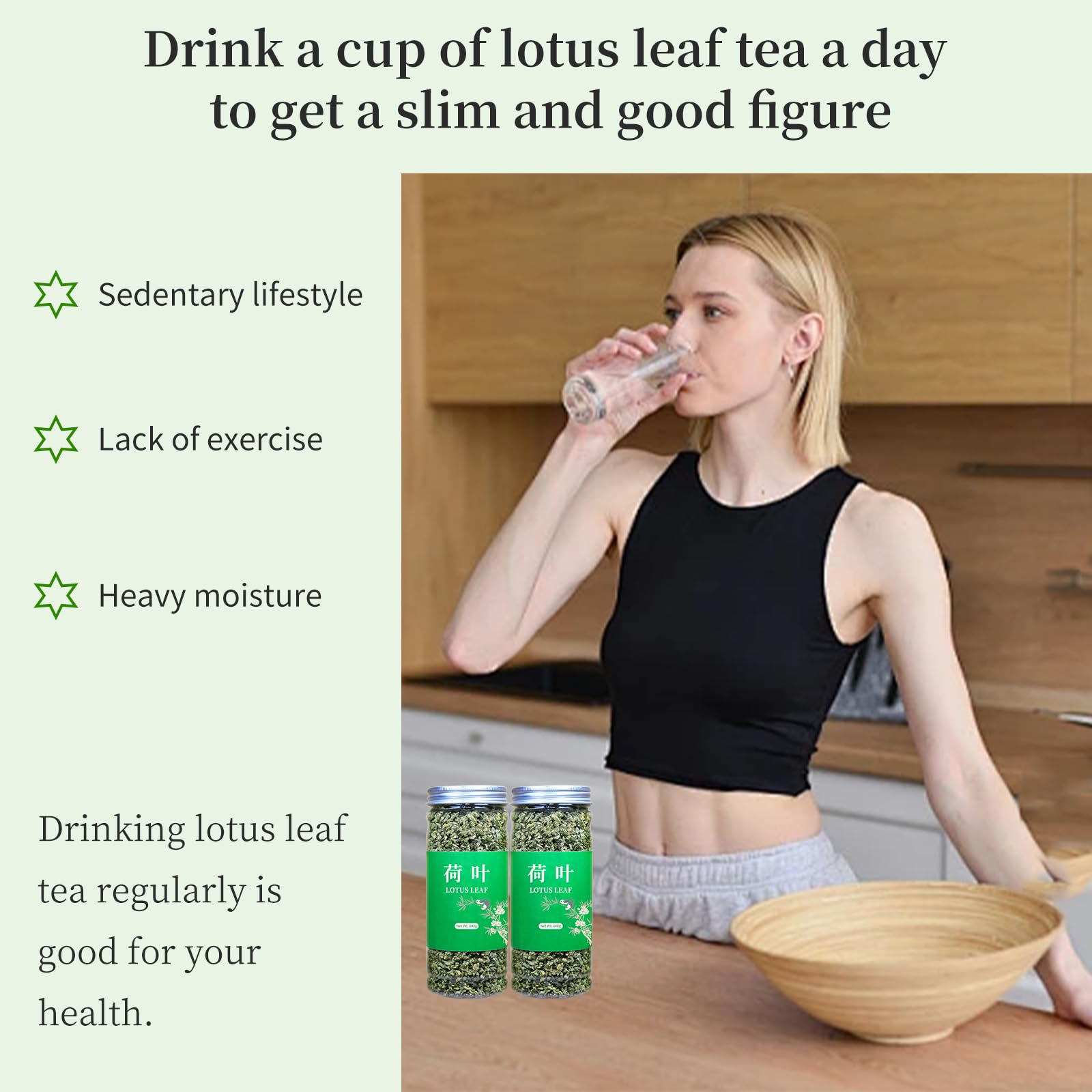 Lotus leaves tea for refreshing taste