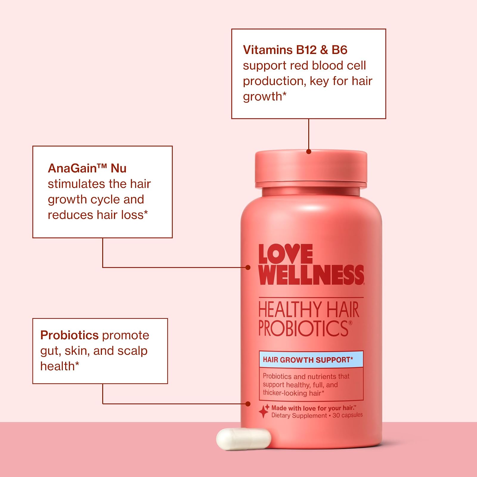 Love Wellness hair vitamins with biotin