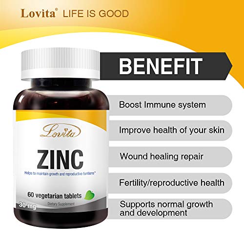Lovita Zinc 30mg vegetarian tablets