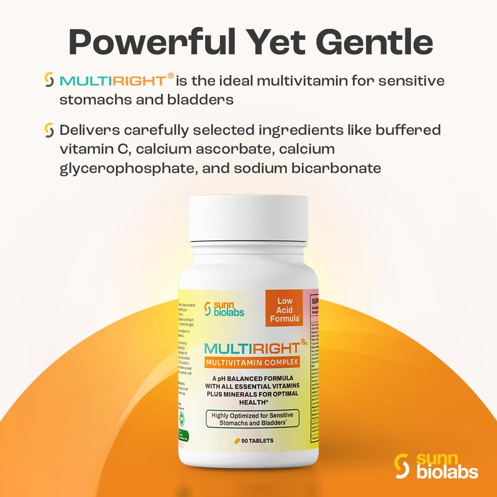 Low acid multivitamin for sensitive stomachs