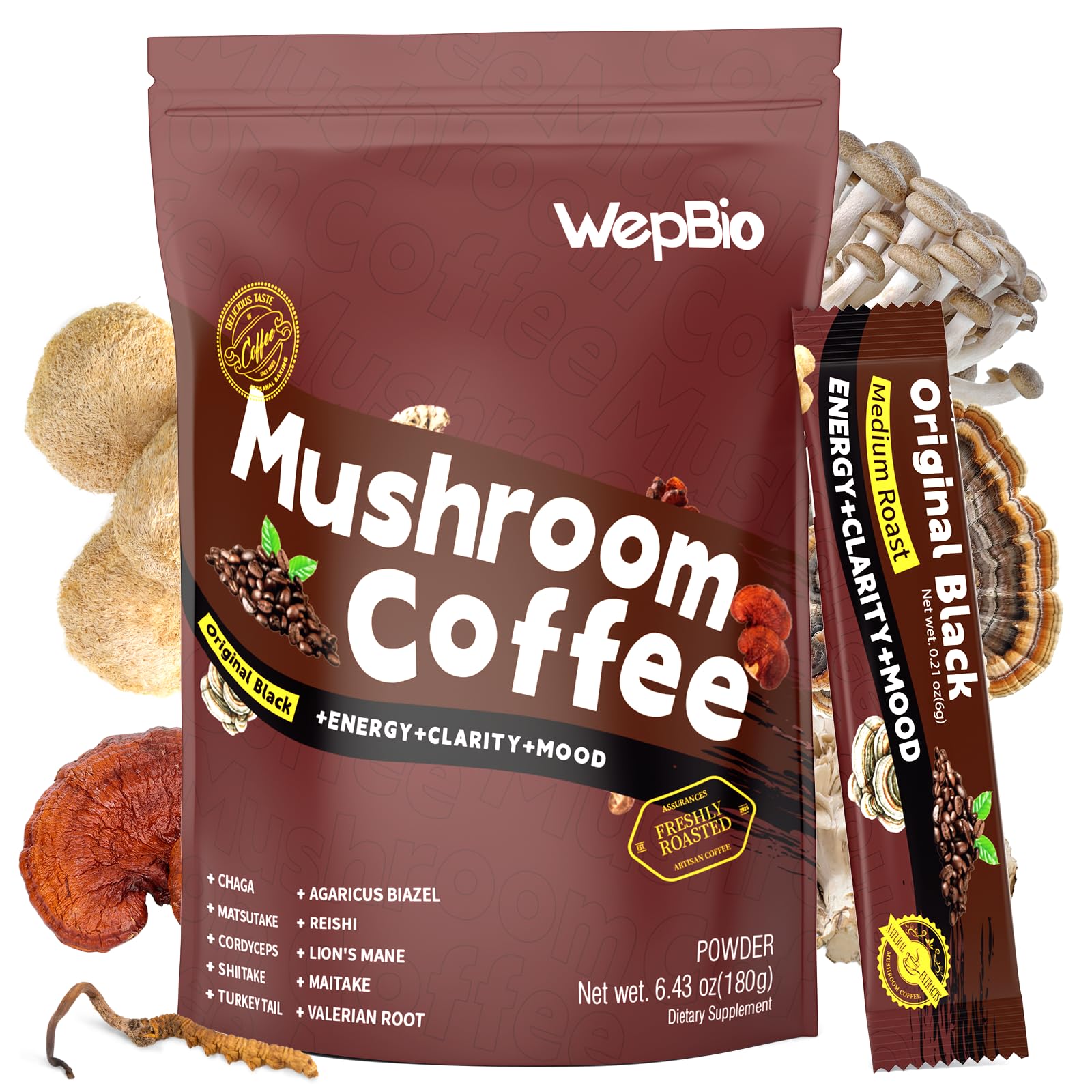 low caffeine mushroom coffee packets