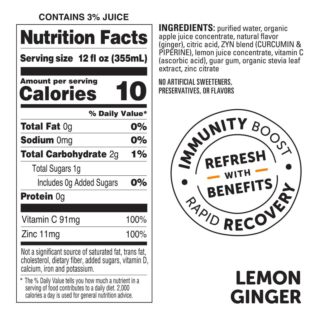 low calorie ginger turmeric beverage