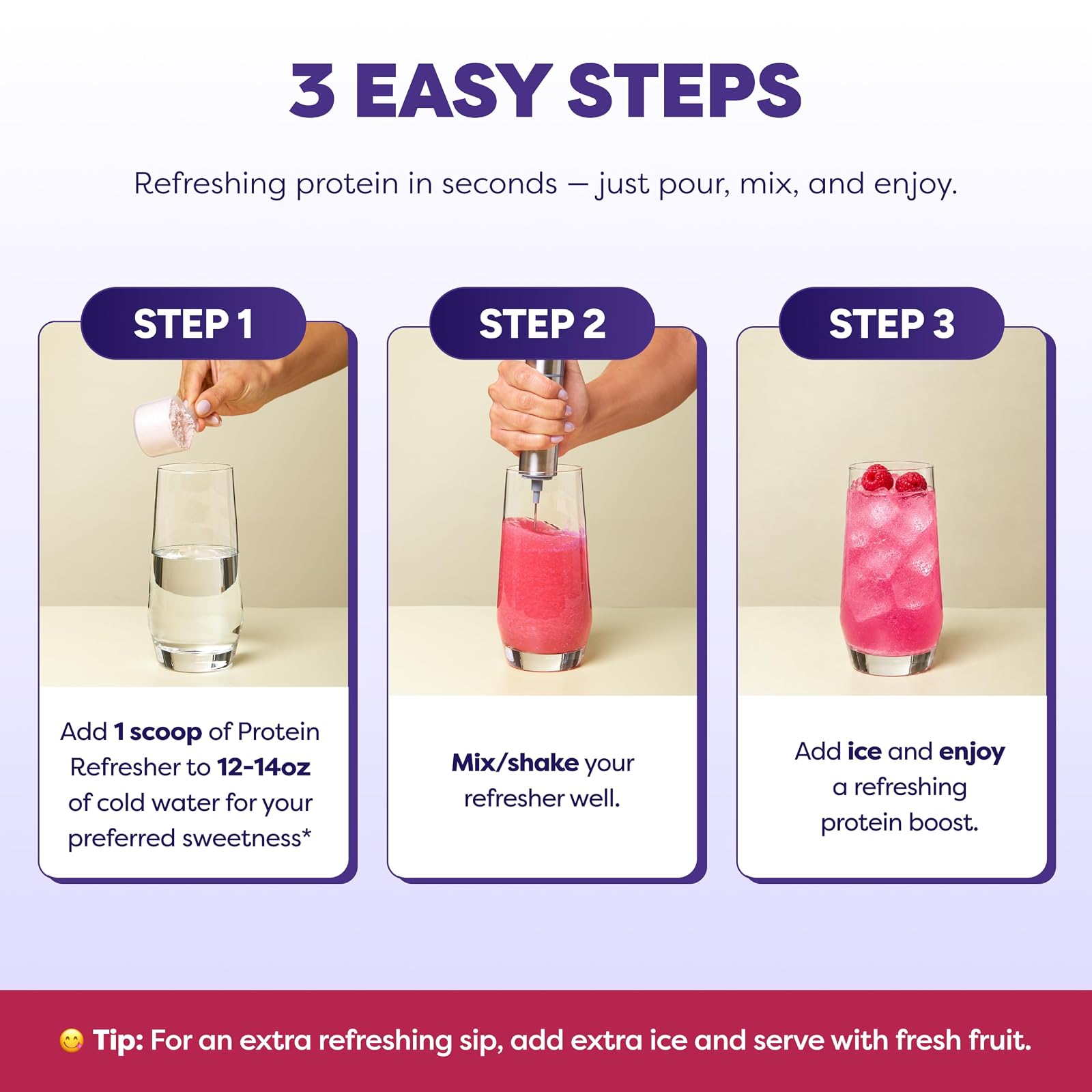 Low-calorie protein supplement for workouts