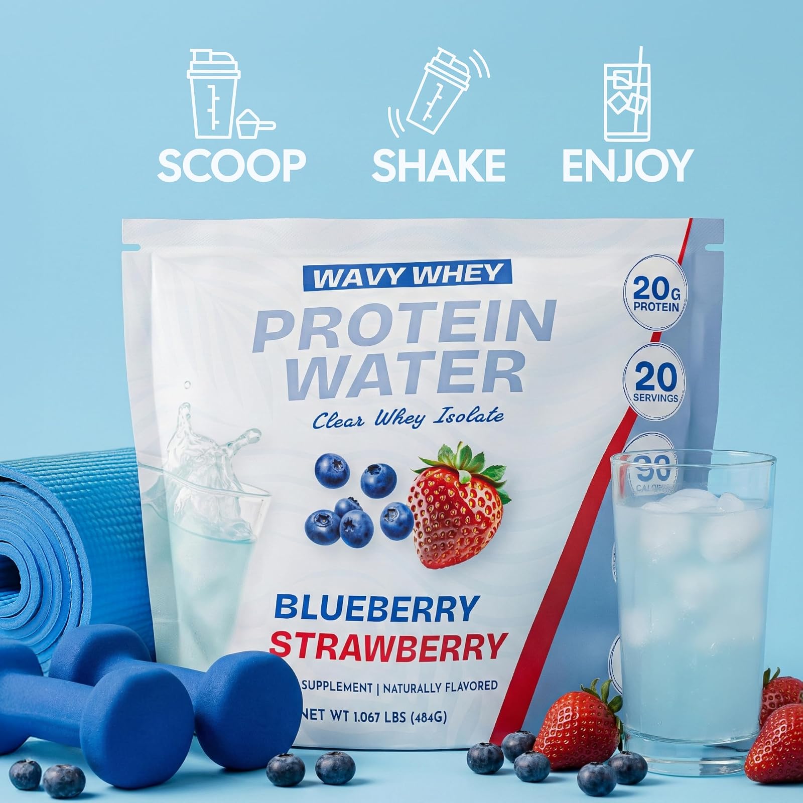 low calorie protein water beverage