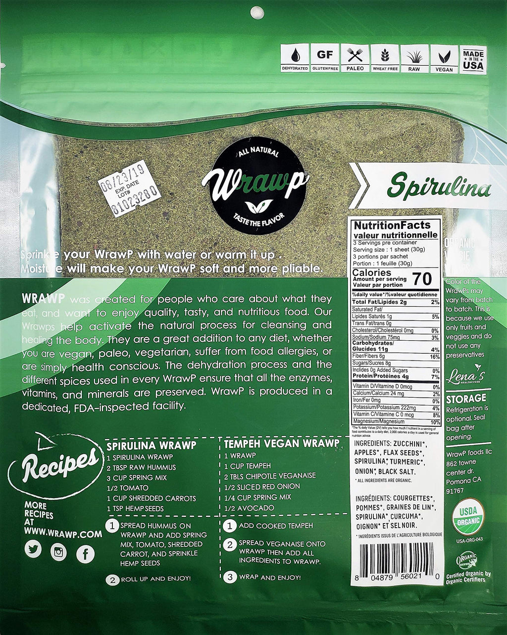 low-calorie spirulina snack choice