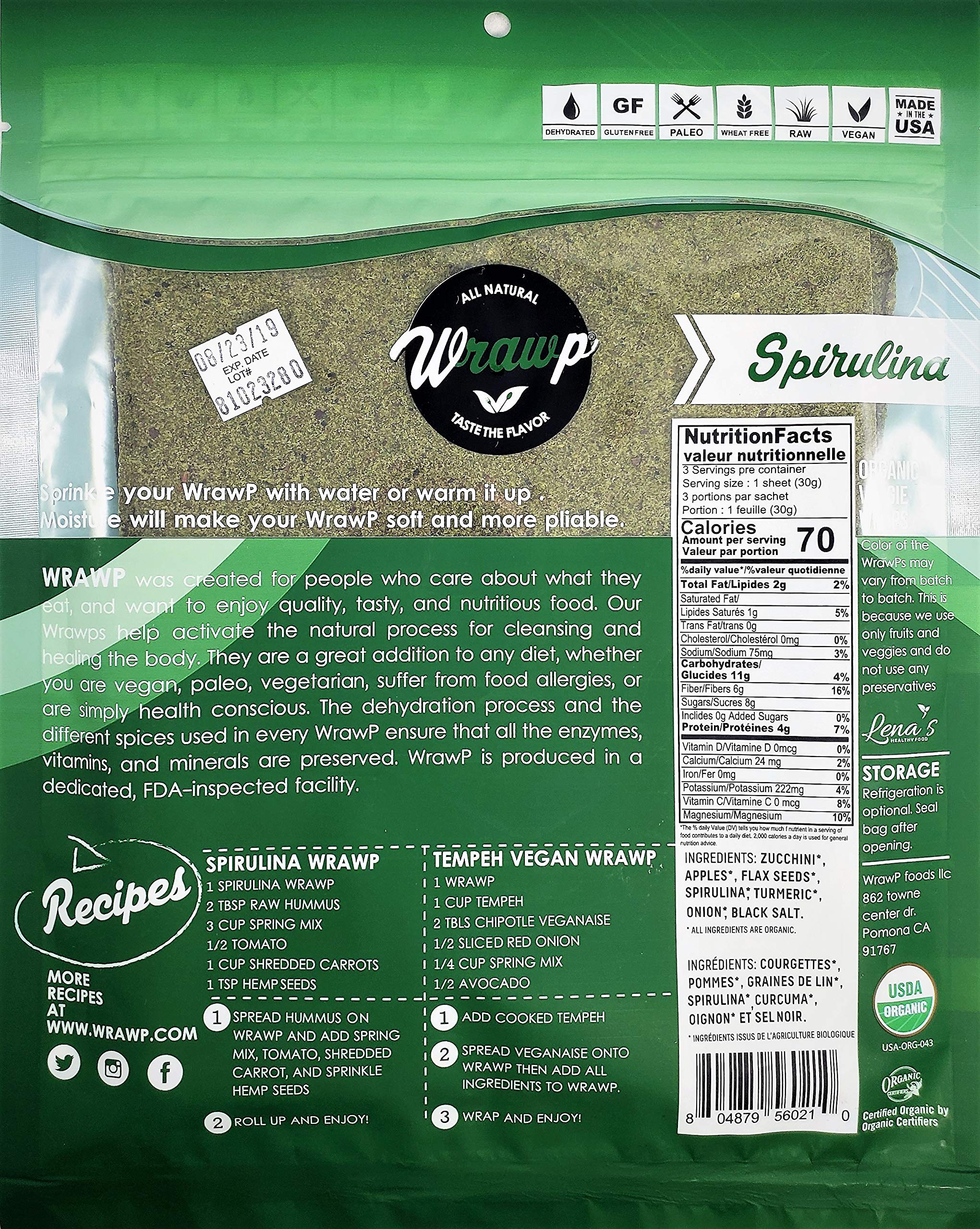 low-calorie spirulina snack choice