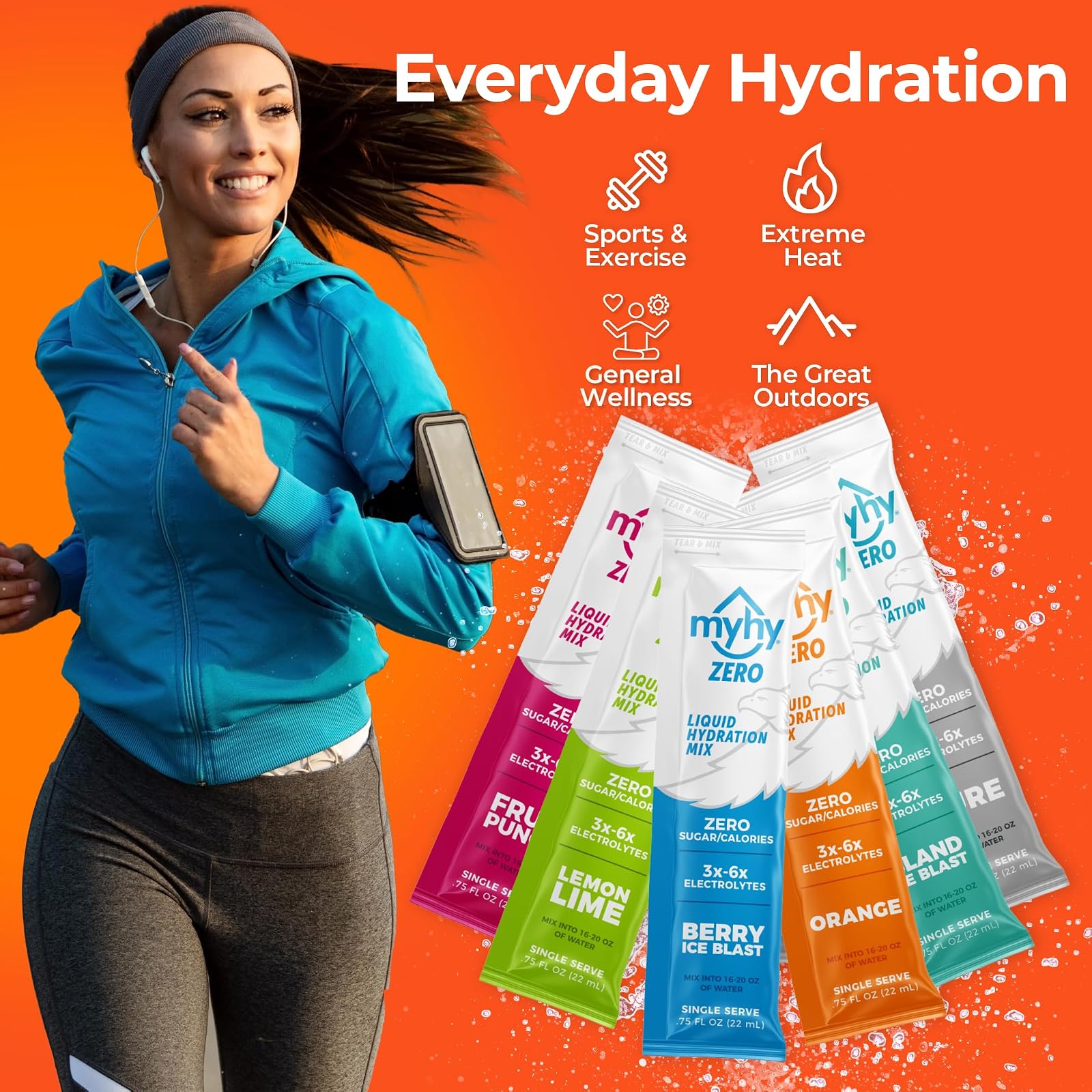 low-calorie sports electrolyte packets