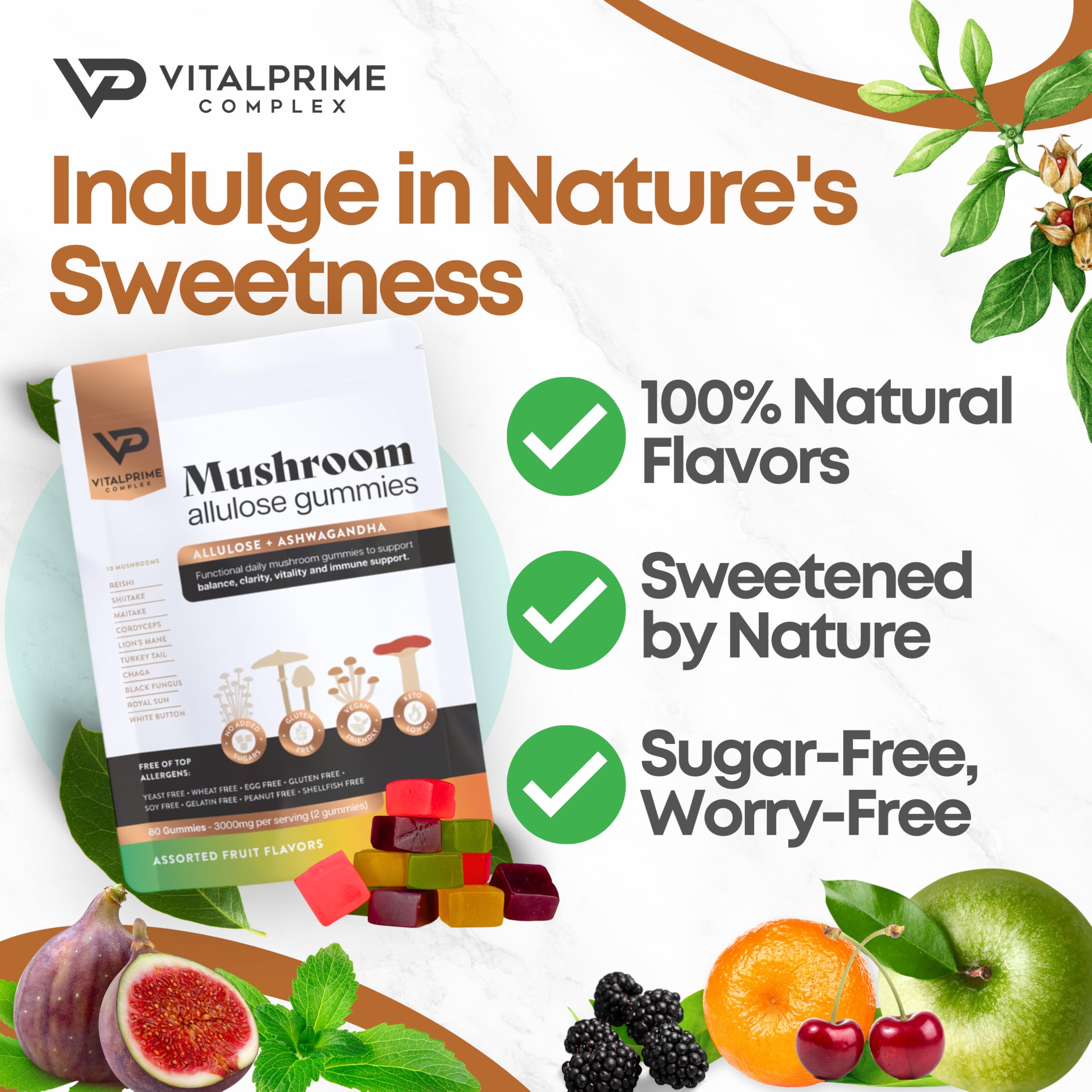 low carb mushroom supplements for vitality