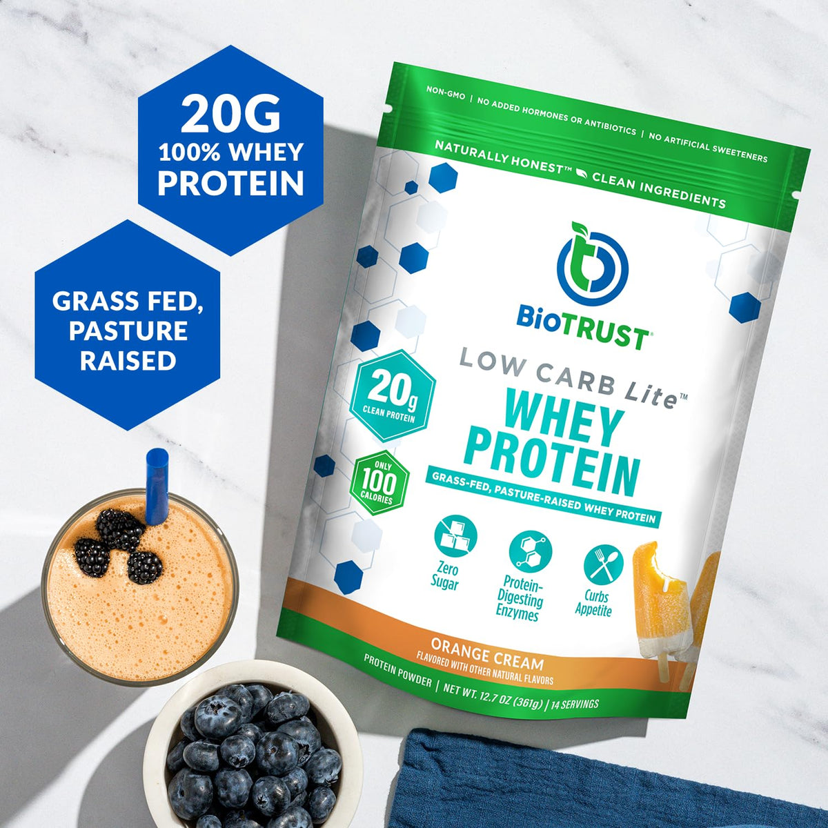 Low carb protein for muscle recovery