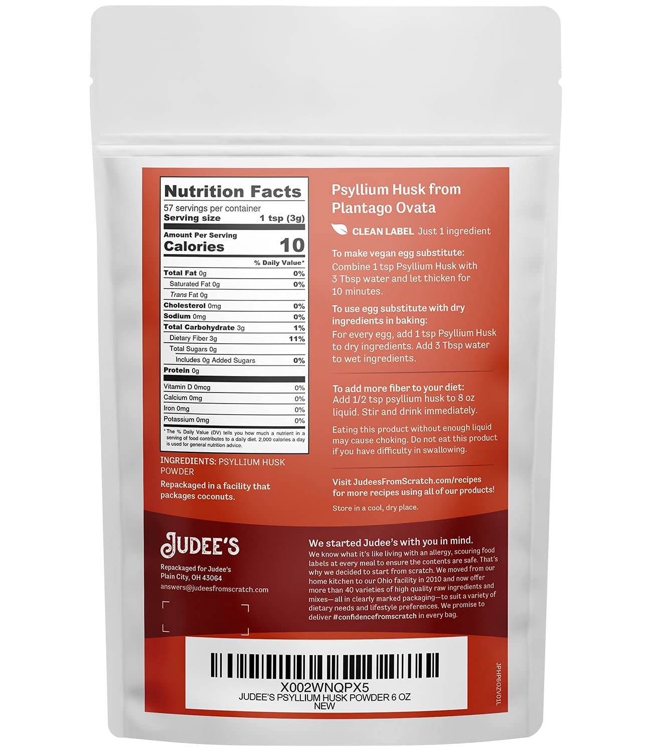 low carb psyllium fiber