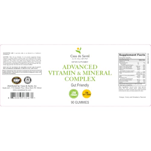Low FODMAP vitamin complex for digestion