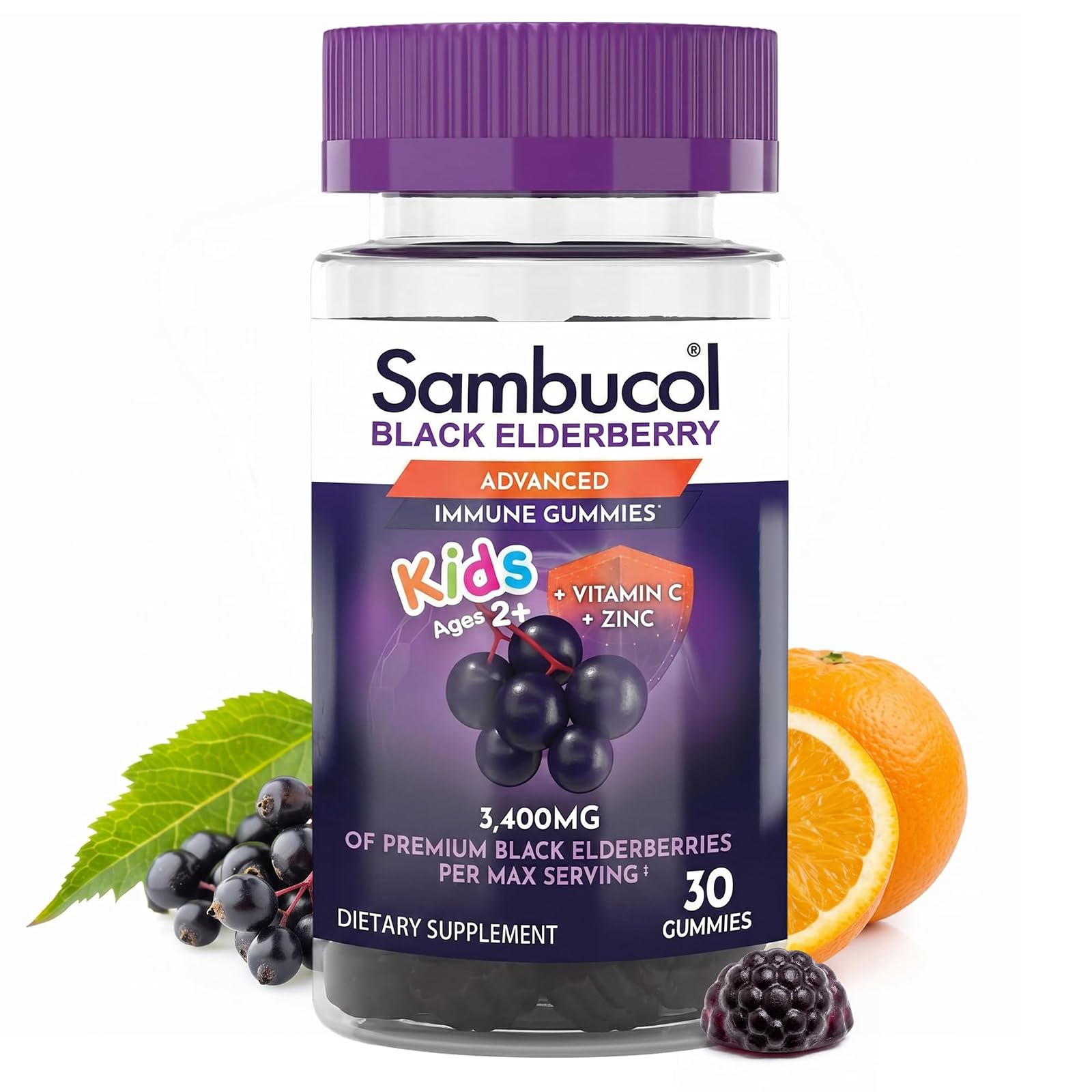 low sugar black elderberry gummies
