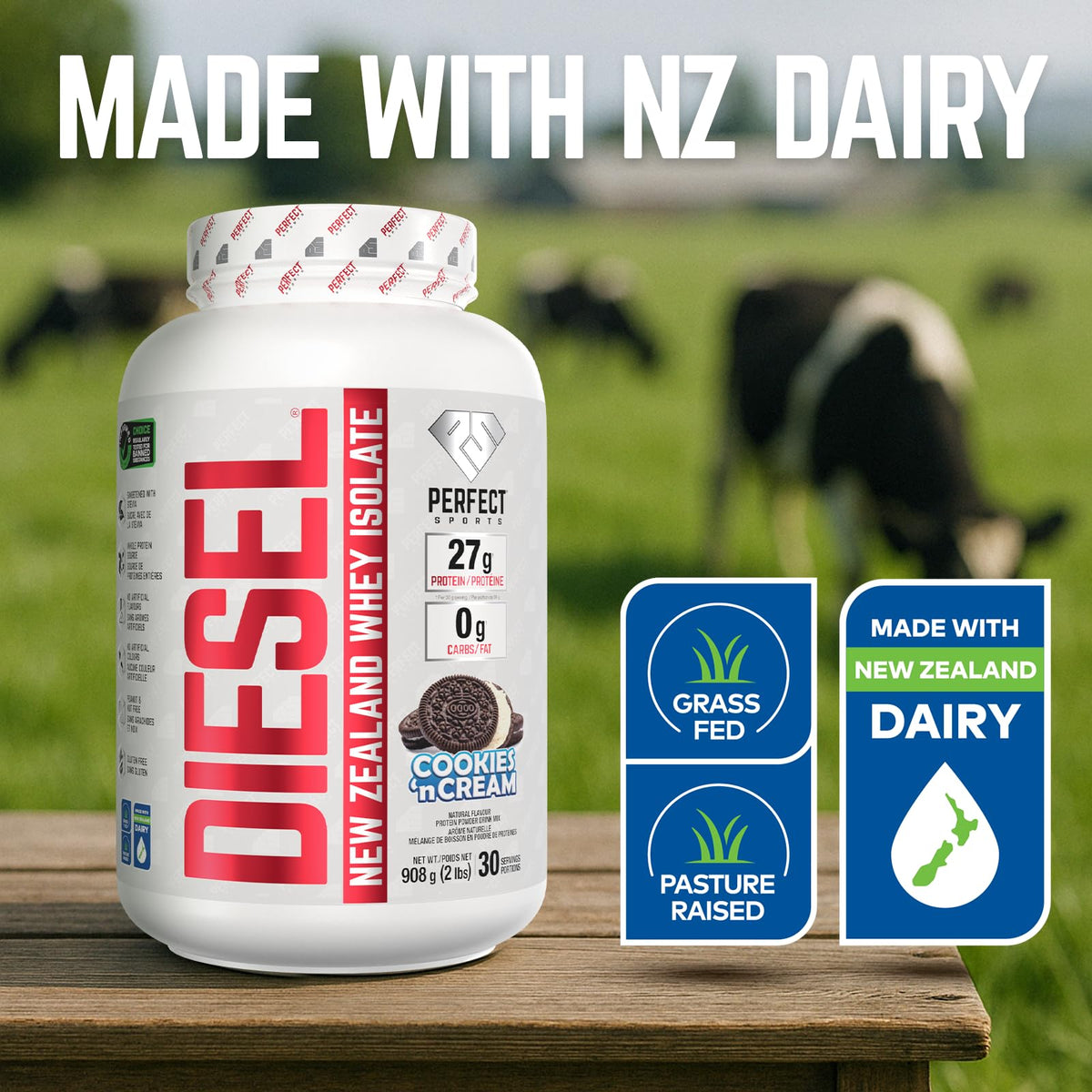 low sugar cookies n cream whey protein
