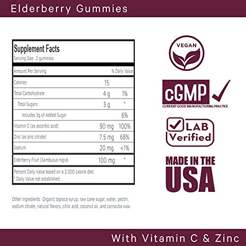 low sugar elderberry vitamins for kids