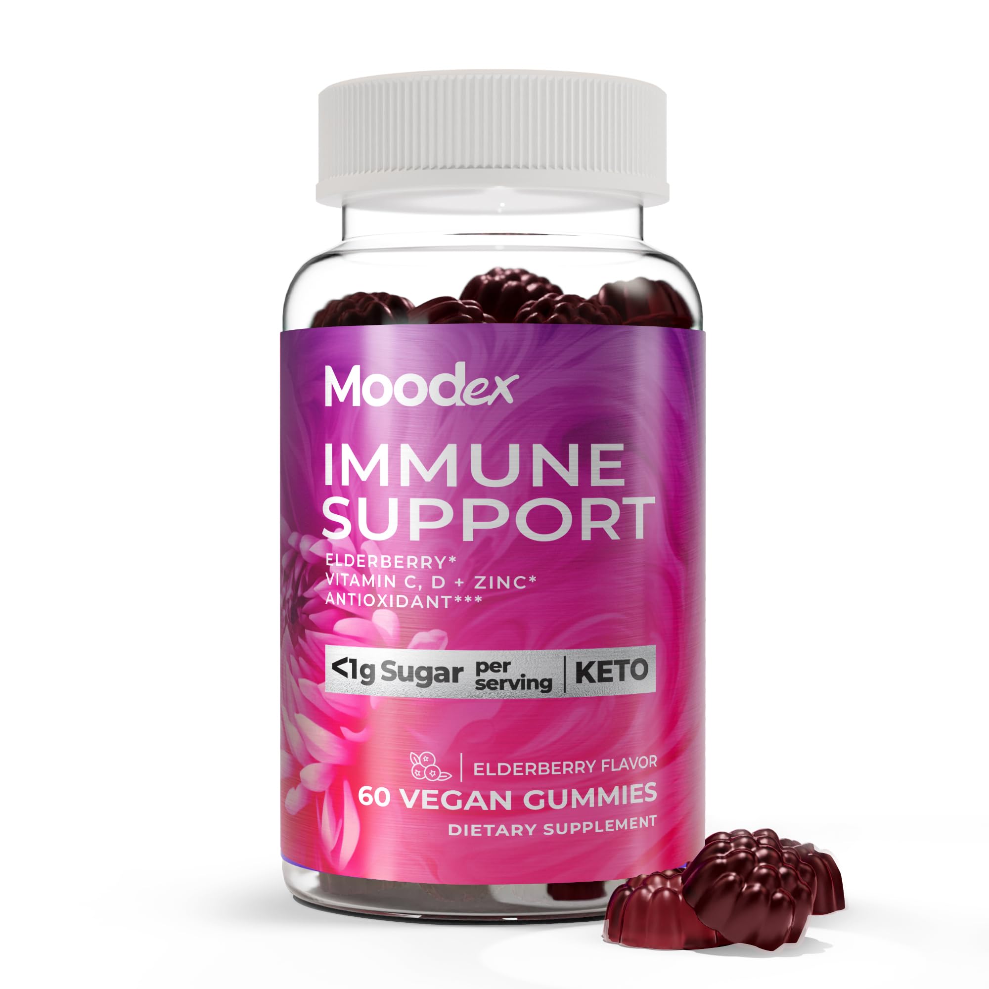 low sugar immune support gummies