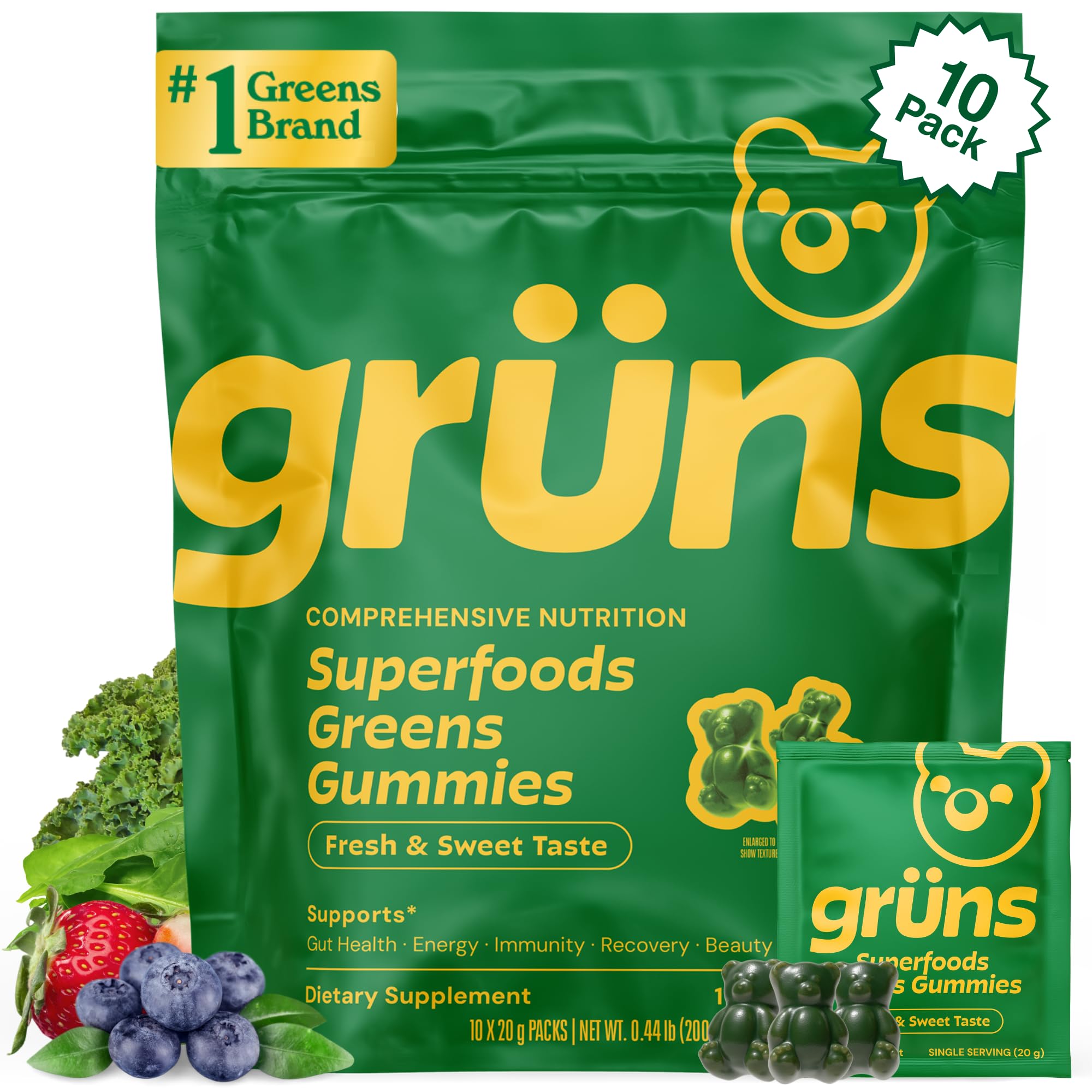 Low sugar superfood gummy bears