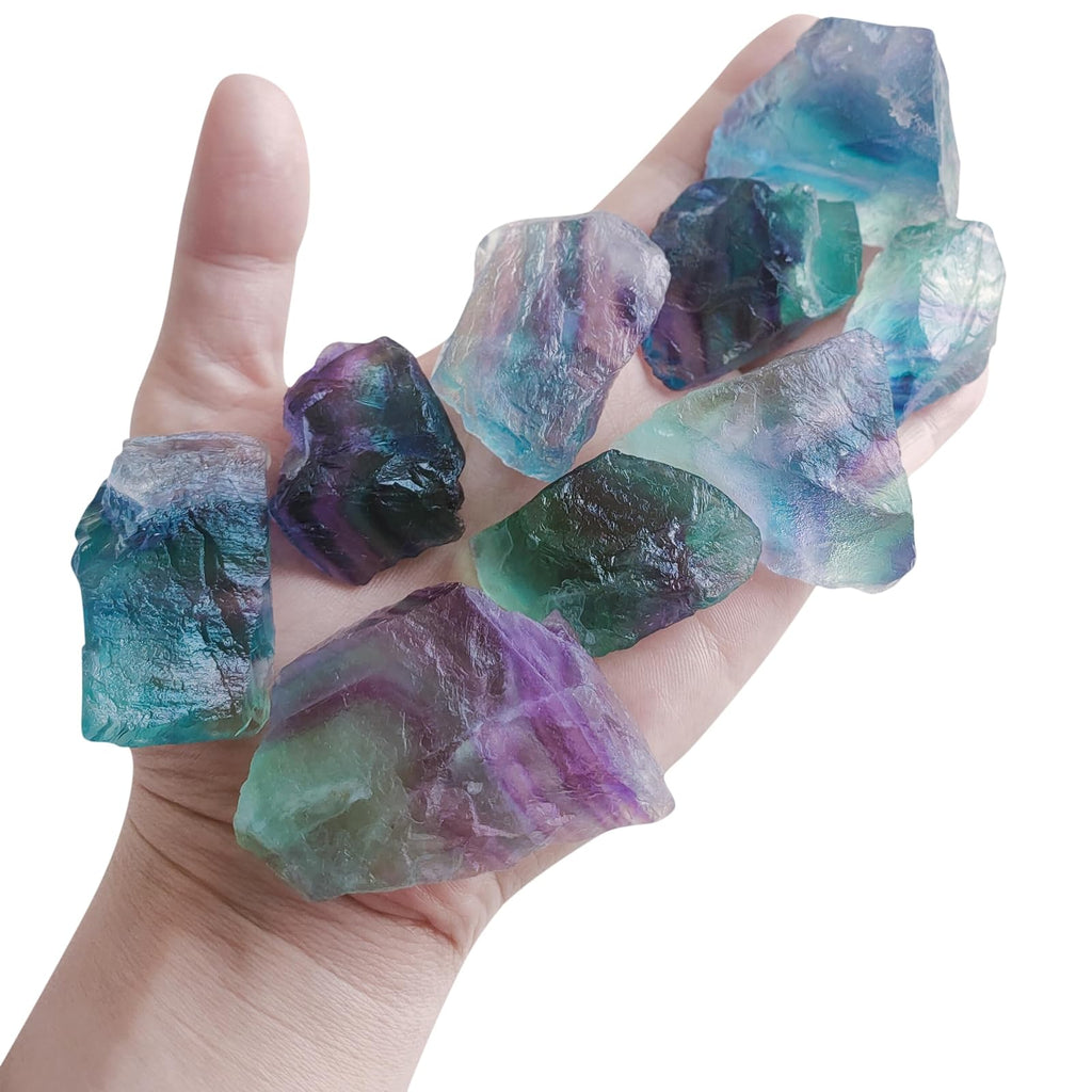 Luckeeper rainbow fluorite rough crystals