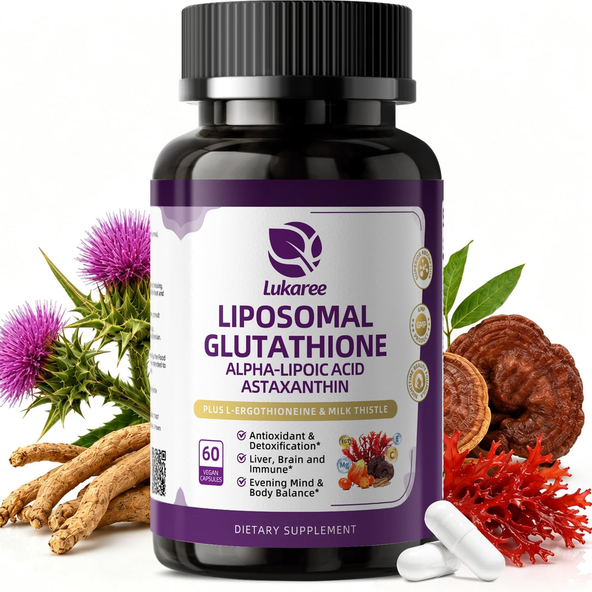 Lukaree liposomal glutathione capsules